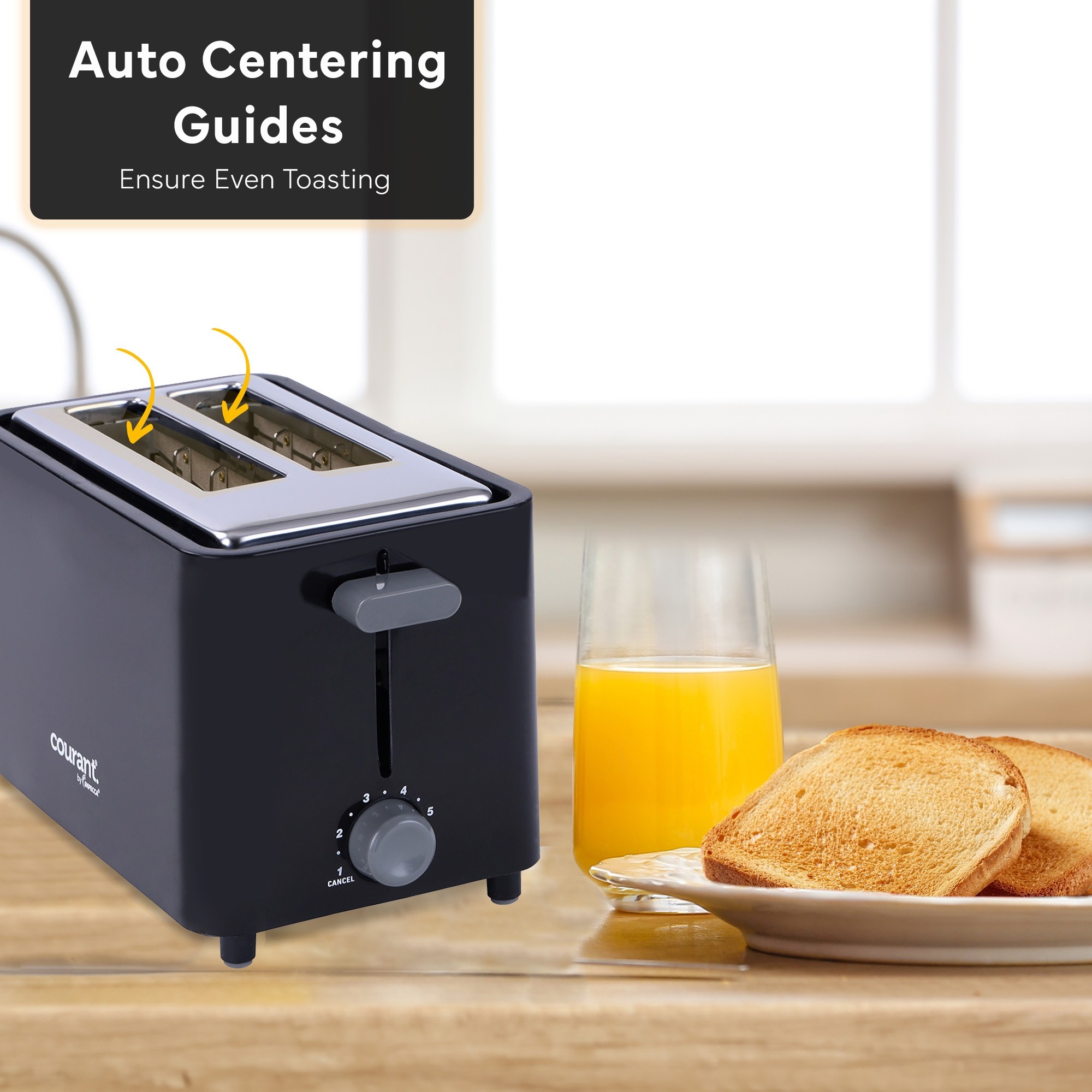 Courant Courant Cool Touch 2-Slice Toaster (CTP2152K) - Black