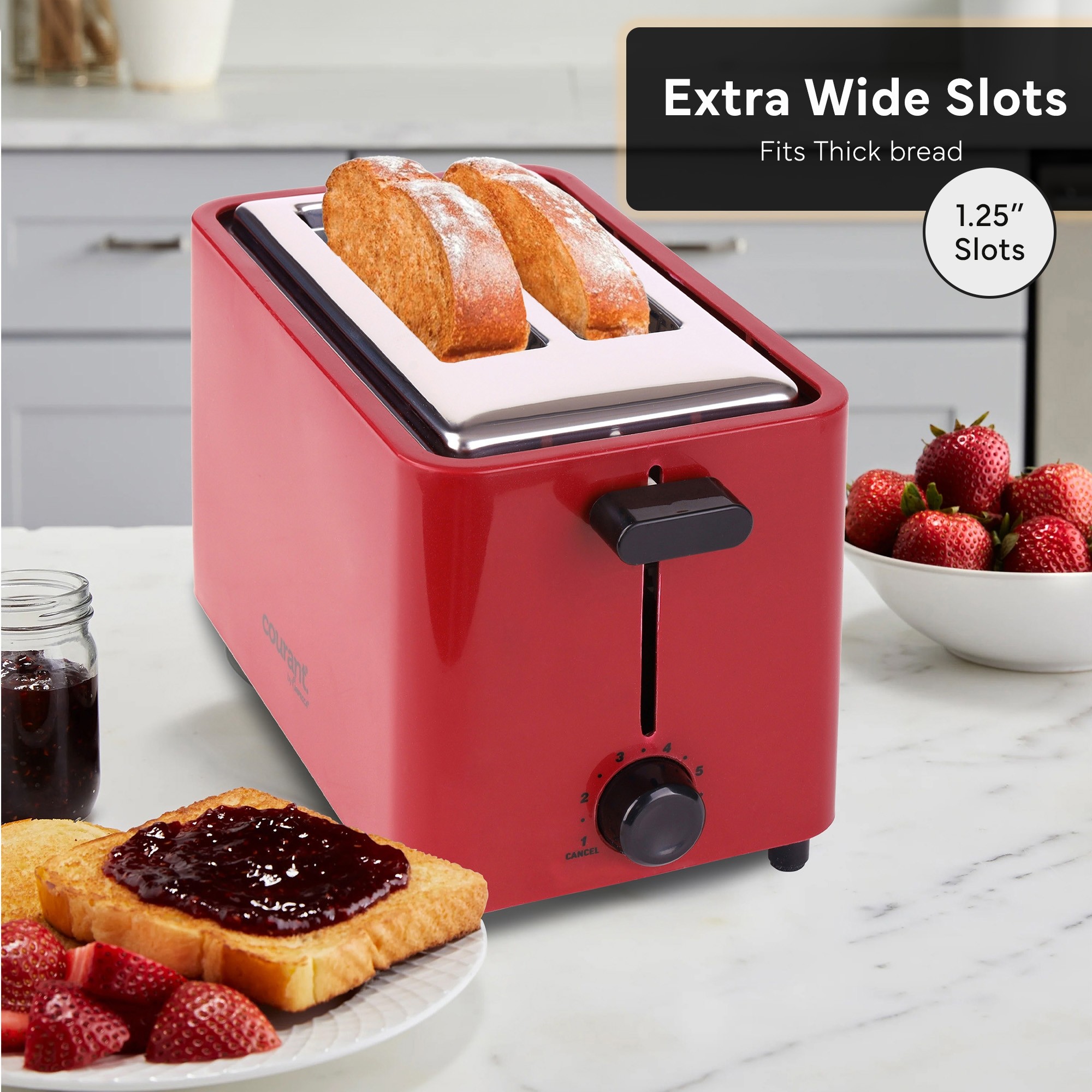 Courant Courant Cool Touch 2-Slice Toaster (CTP2152R) - Red